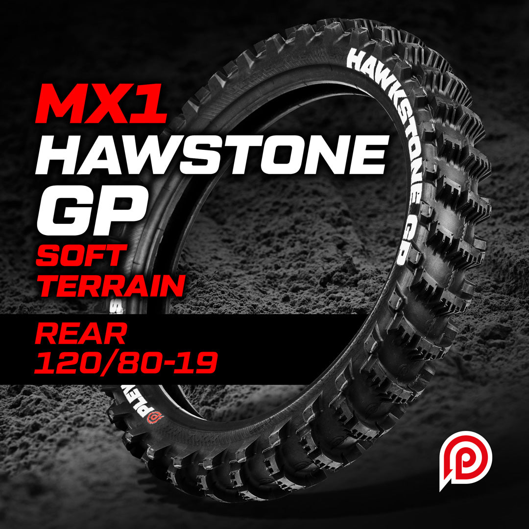 MX1 HAWKSTONE GP Soft Rear - 120 / 80 – 19 – Plews Tyres